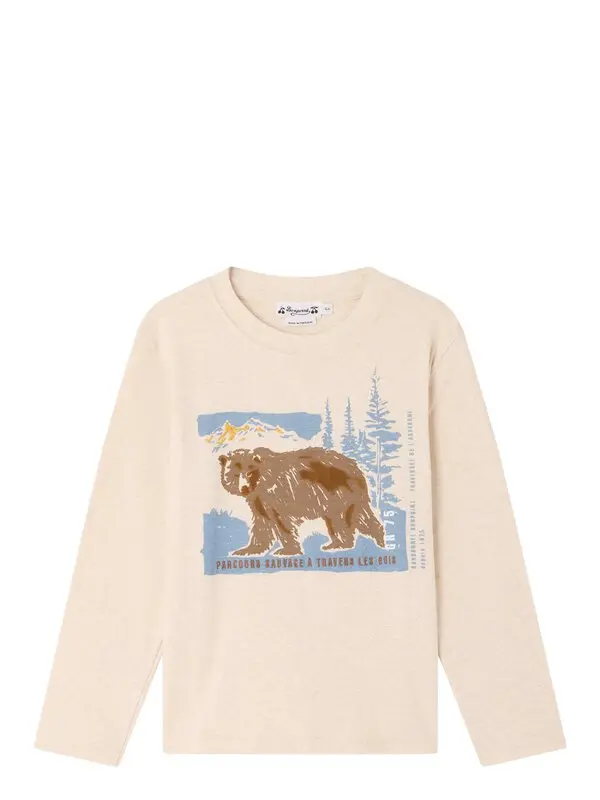 Bonpoint Cotton Printed T-shirt - Beige