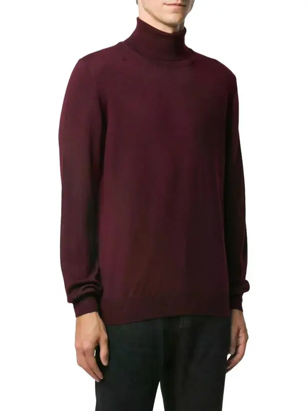 BARBA NAPOLI Roll-neck Sweater - Red