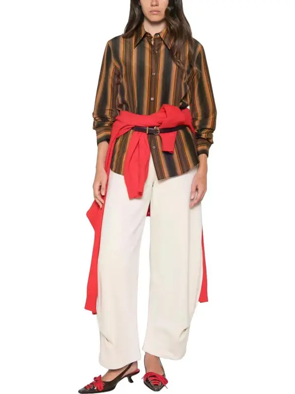 Marni Striped Long-sleeve Shirt - Brown