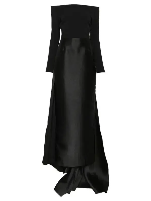 Solace London Winslow Off-the-shoulder Maxi Dress - Black