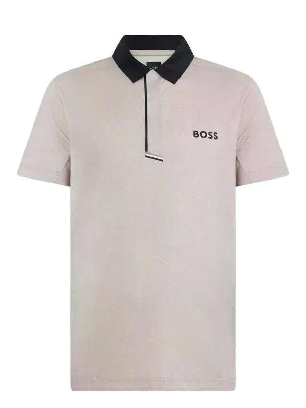 BOSS Logo-print Polo Shirt - Neutrals