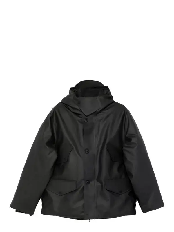 Rains Hooded Padded Jacket - Black
