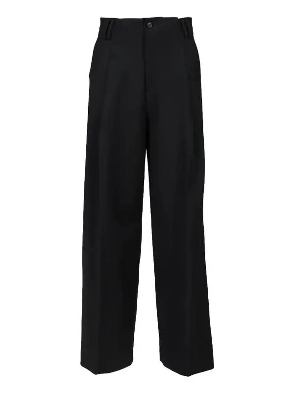 ENTIRE STUDIOS Gill Wool Wide-leg Trousers - Black