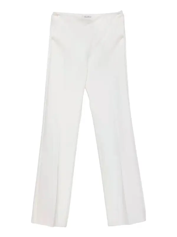 Max Mara Pressed-crease Trousers - White