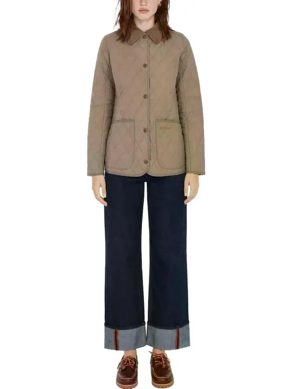 Barbour Annandale Quilted Corduroy-collar Jacket - Neutrals