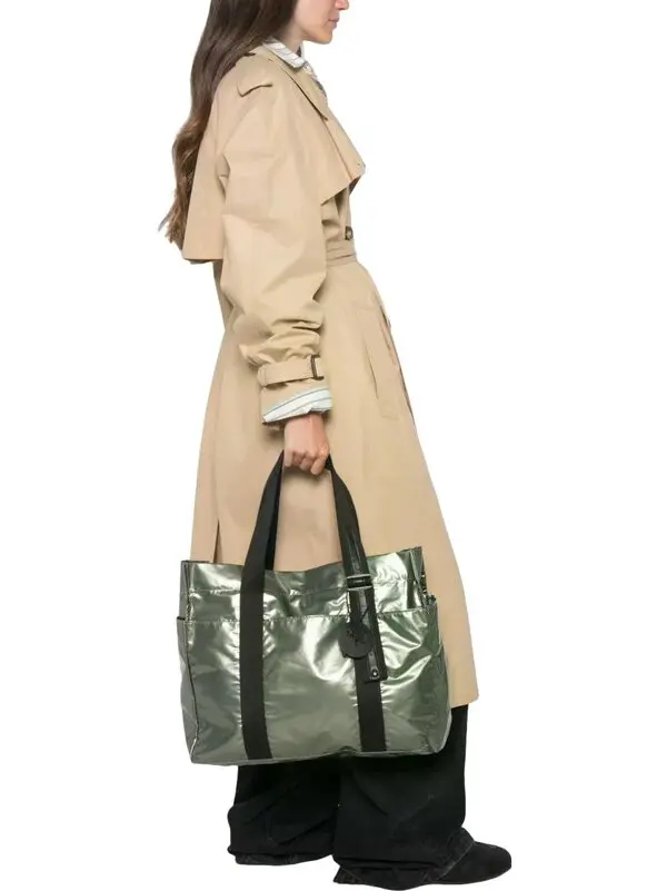 JACK GOMME Caly Metallic-effect Tote Bag - Green