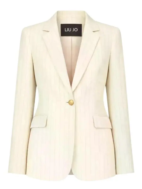 Liu Jo Pinstripe Single-breasted Blazer - Neutrals