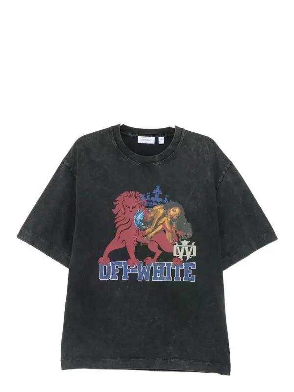 Off-White Washed Short-sleeve T-shirt - Black