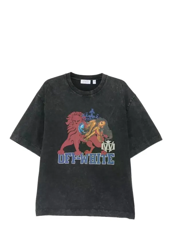 Off-White Washed Short-sleeve T-shirt - Black