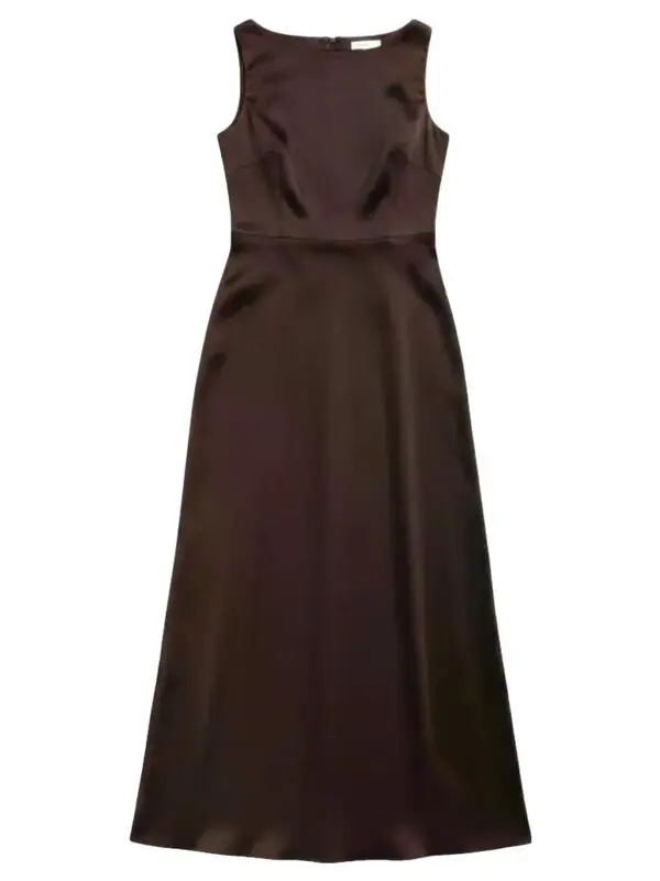 Liu Jo Chain-detail Satin Dress - Brown