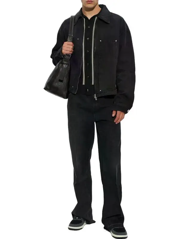 Amiri Embroidered Short-sleeve Cardigan - Black