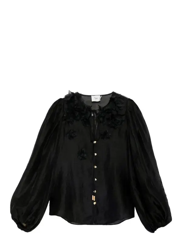 Aje Demi Blouse - Black