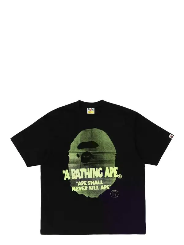 A BATHING APE Spray Ape Head Relaxed-fit T-shirt - Black