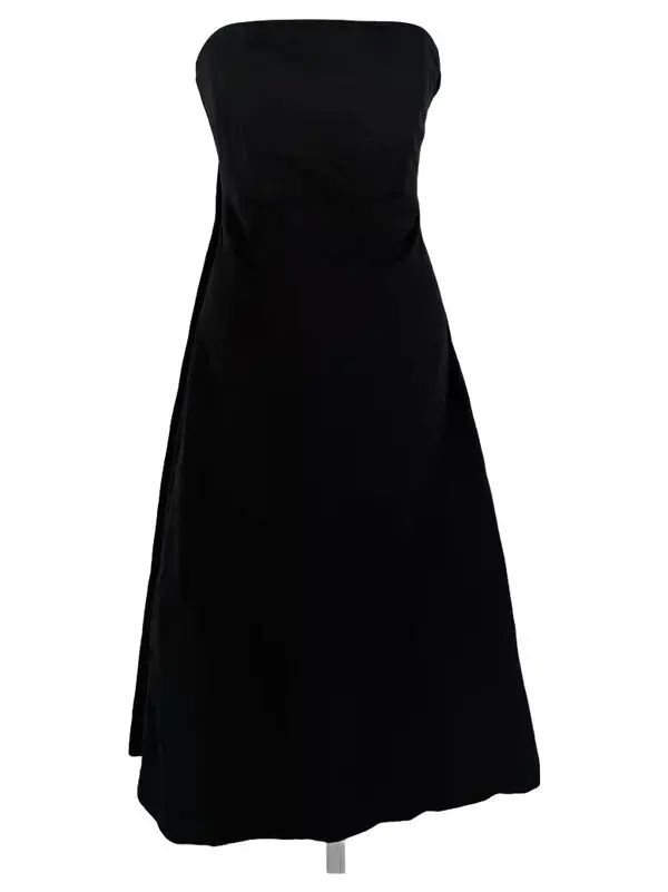 Staud Kennedy Pleated Midi Dress - Black