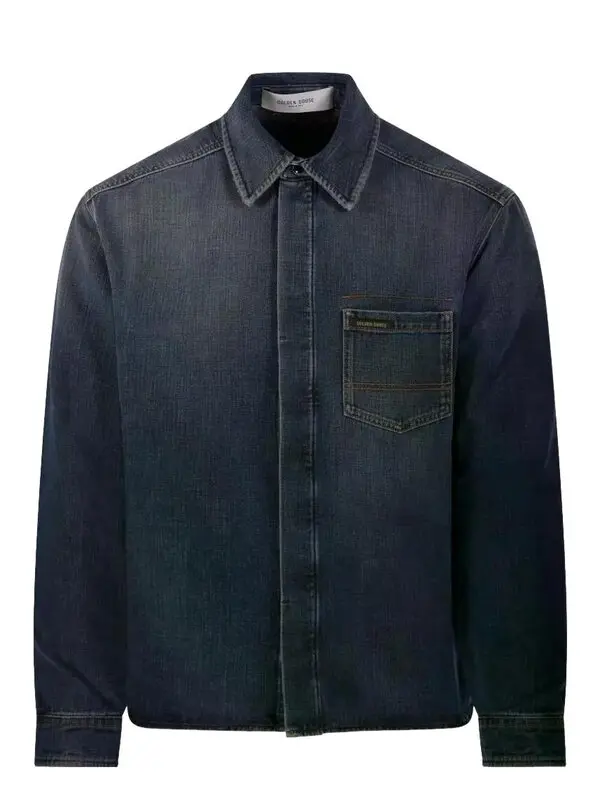 GOLDEN GOOSE Chest-pocket Denim Jacket - Blue