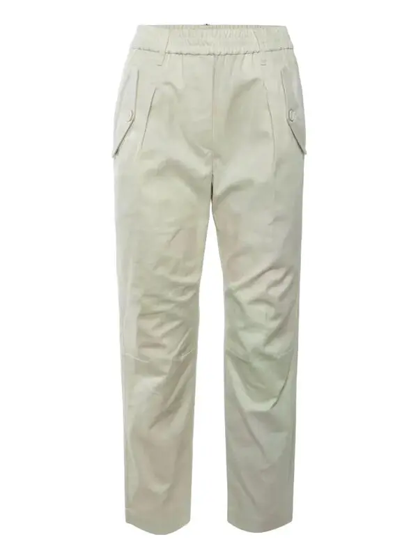 Brunello Cucinelli Monoli-detail Pleated Gabardine Trousers - Neutrals