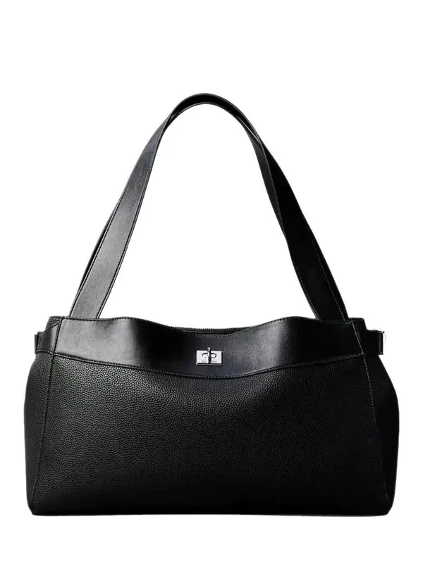 Calvin Klein Signature Turn-lock Tote Bag - Black