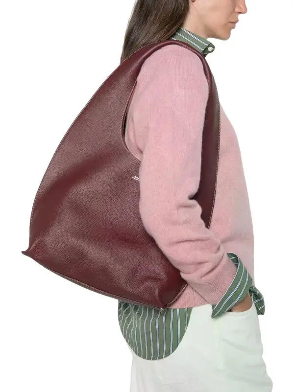 A.p.c. Grainy Leather Shoulder Bag - Red