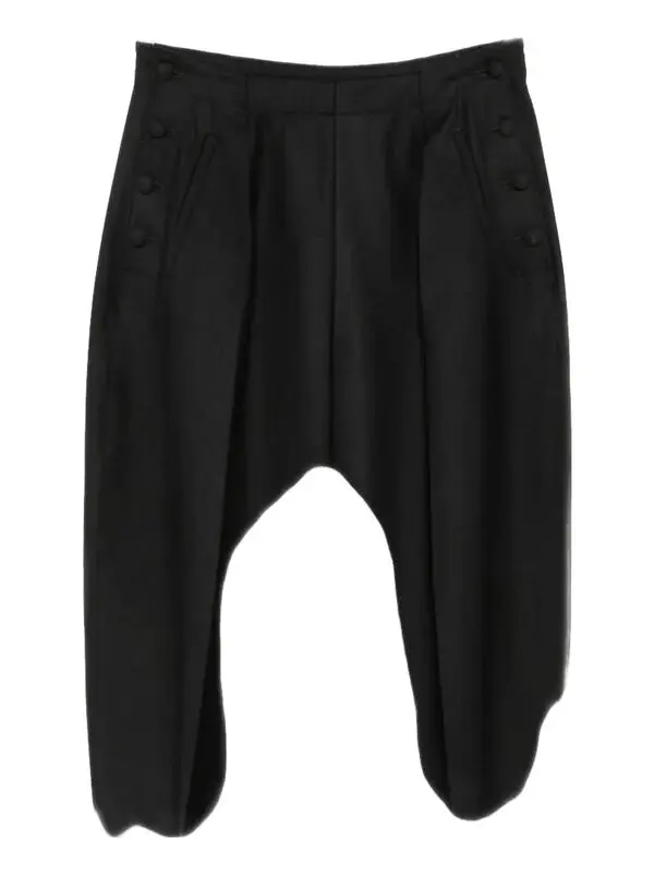 DARKPARK Taylor Button-embellished Pleated Trousers - Black