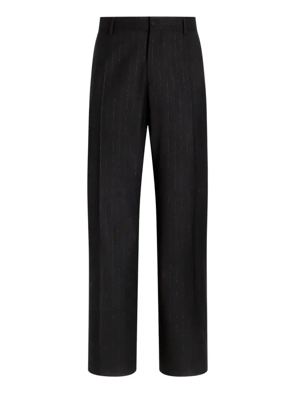 Dolce & Gabbana Pinstriped Wool Trousers - Multicolor