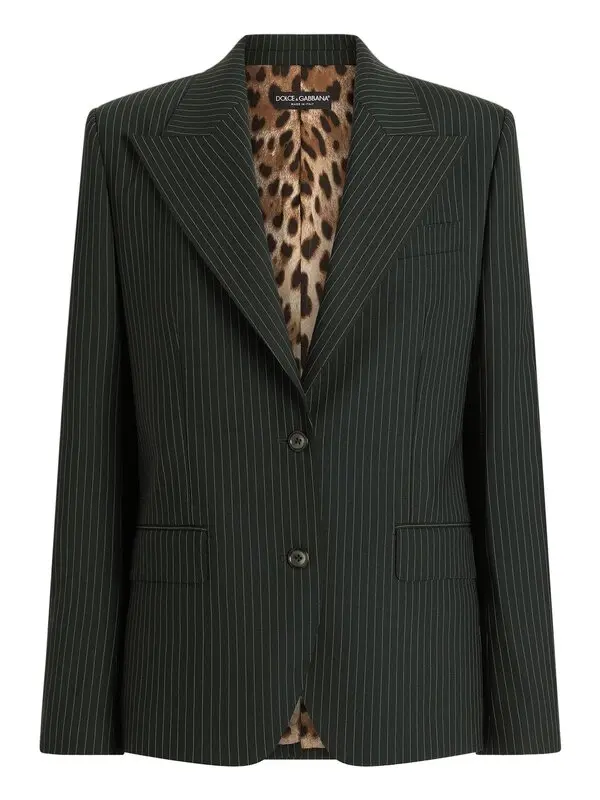 Dolce & Gabbana Linda Single-breasted Jacket In Pinstripe Wool Blazers Multi-colored - Multicolor