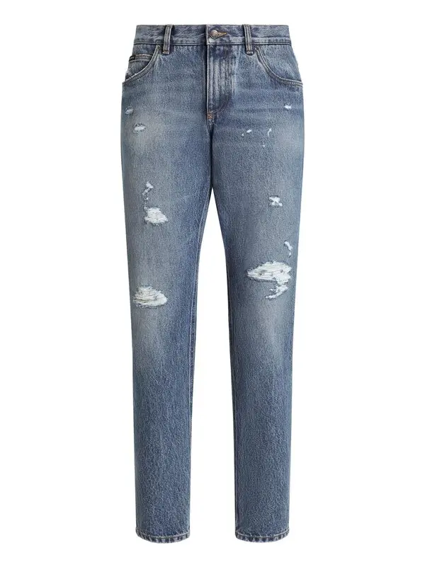 Dolce & Gabbana Regular Cotton Jeans Denim Multi-colored - Multicolor