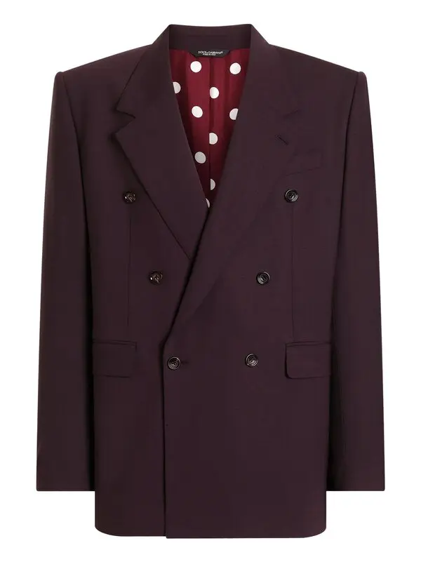 Dolce & Gabbana Palermo Double-breasted Wool Jacket Suits And Blazers Multi-colored - Multicolor