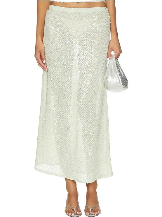 LOVERS AND FRIENDS Erika Sequin Midi Skirt In . Also - Mint