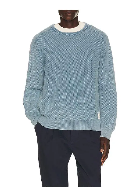 RHYTHM Polu Crew Knit Sweater In . Also - Blue