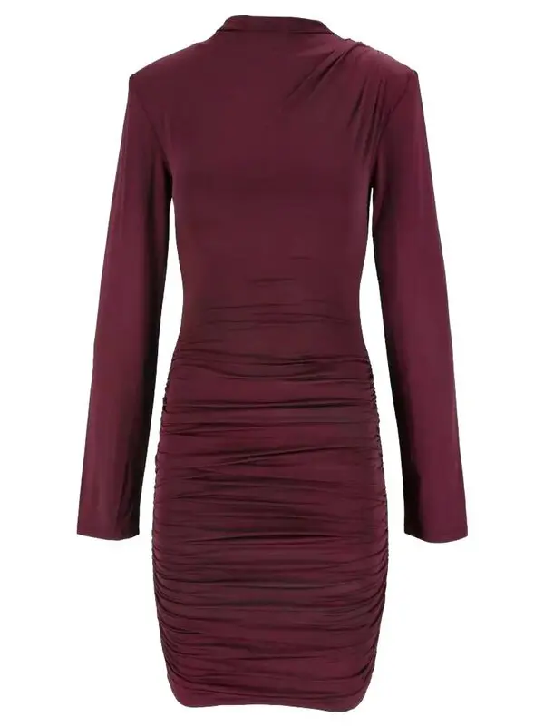 ROTATE BY BIRGER CHRISTENSEN Drapey Mini Dress Bordeaux - Red