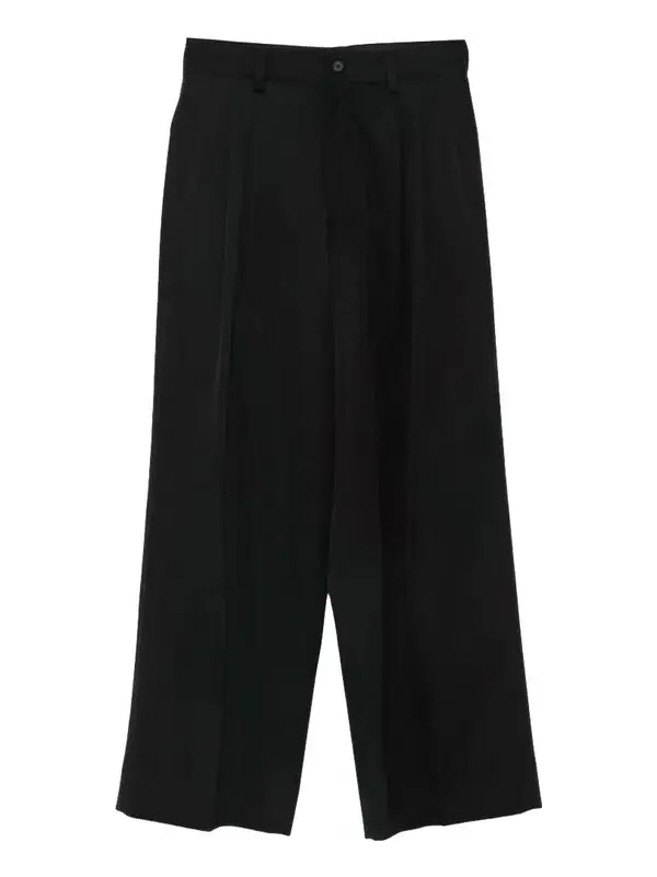 SSSTEIN Pleated Wide-leg Trousers - Black