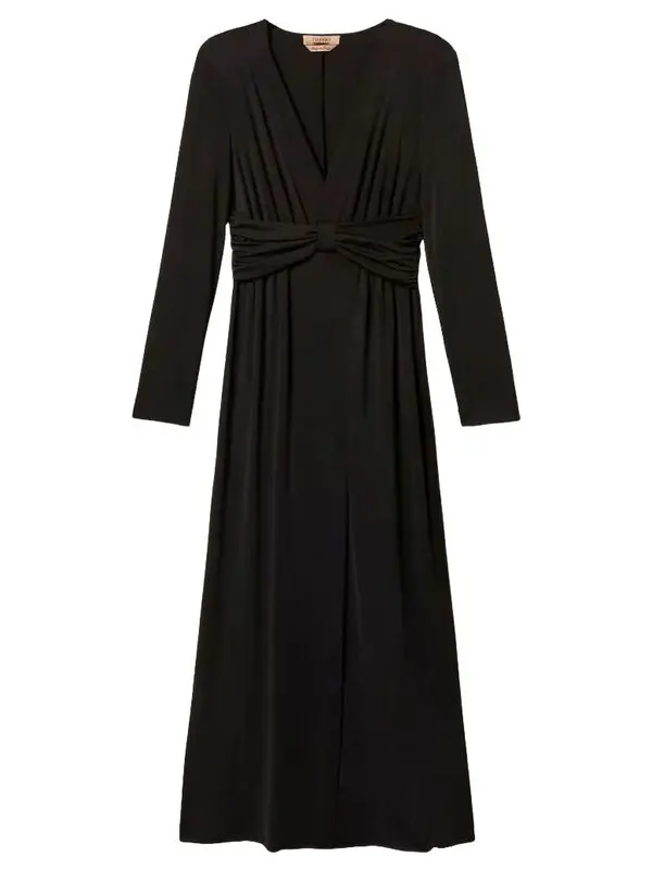 TWINSET Long Dress With Draping - Black