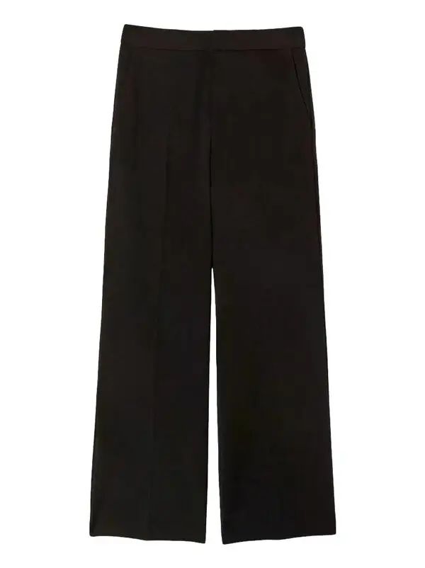 TWINSET Straight-leg Crêpe Trousers - Black