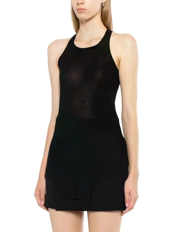 Rick Owens Ribbed-knit Tank Top - Black