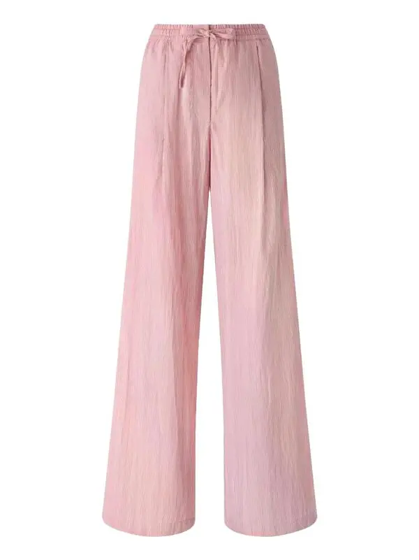 Pinko Striped Trousers With Drawstring Waist - Pink