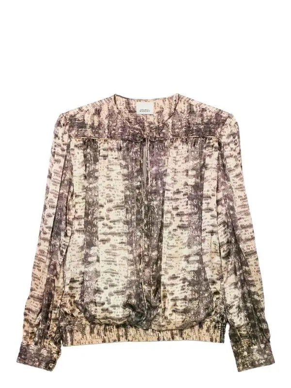 Isabel Marant Étoile Dovane Python-print Top - Neutrals
