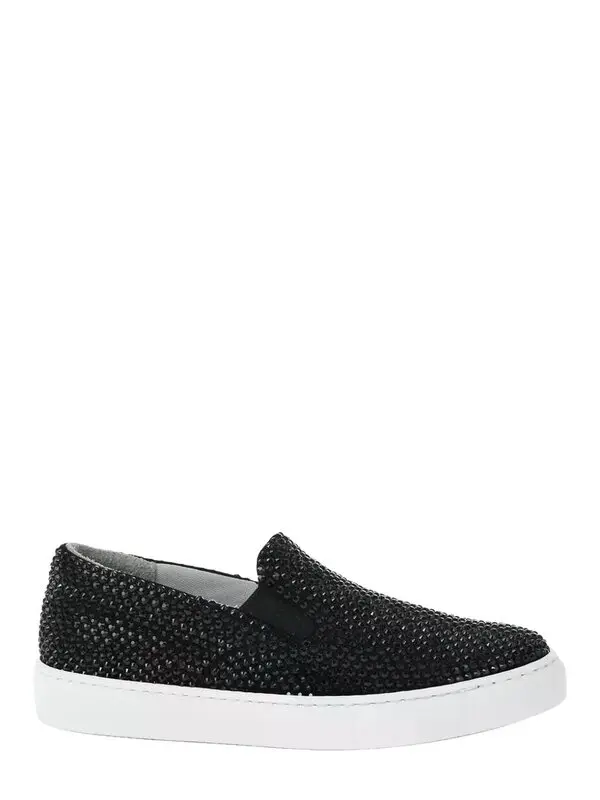 Fabiana Filippi Rhinestone-embellished Slip-on Sneakers - Black