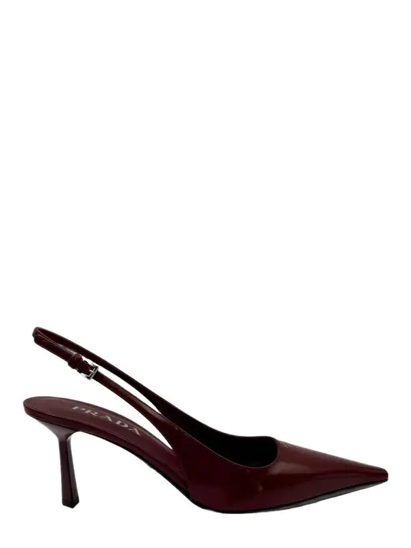 Prada Pointed-toe Slingback Pumps - Red