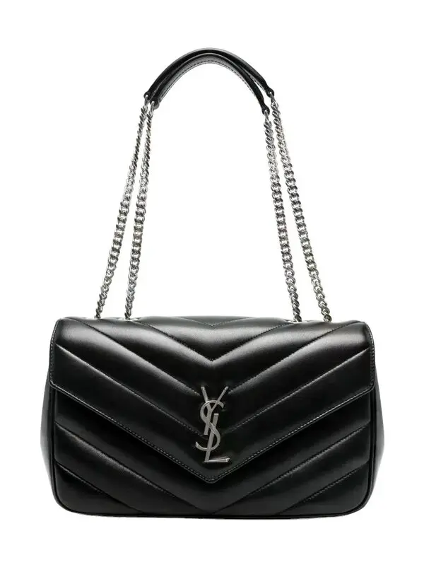 Saint Laurent Medium Loulou Matelassé Leather Shoulder Bag - Black