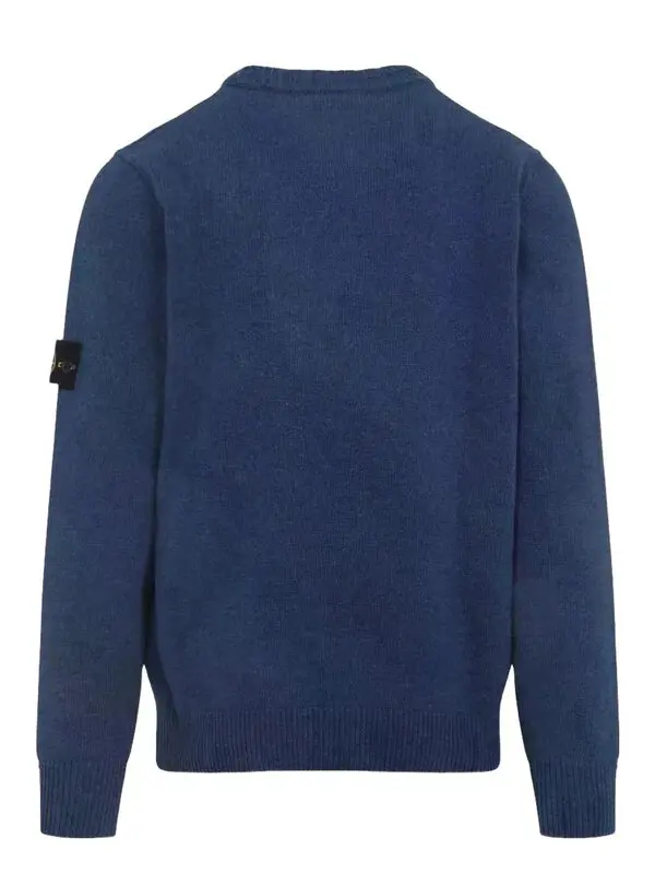 Stone Island Logo-patch Crew-neck Sweater - Blue