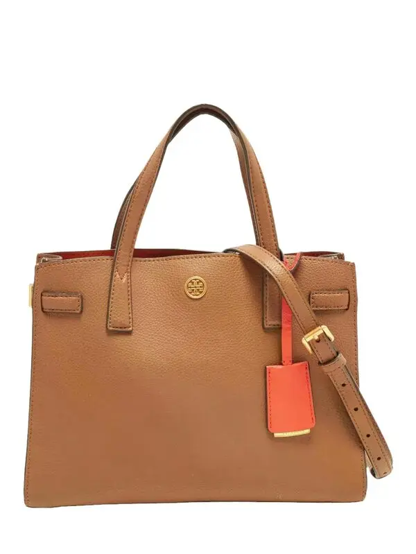 Tory Burch Small Walker Leather Tote Bag - Brown
