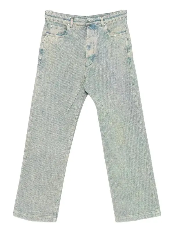 Rick Owens Honeycomb-textured Jeans - Blue
