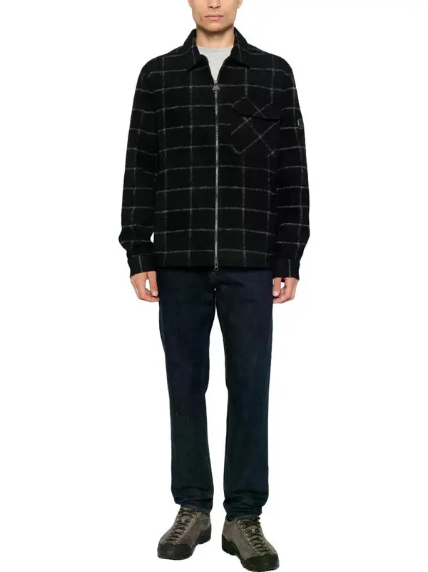 Barbour Check-pattern Zip-up Jacket - Black
