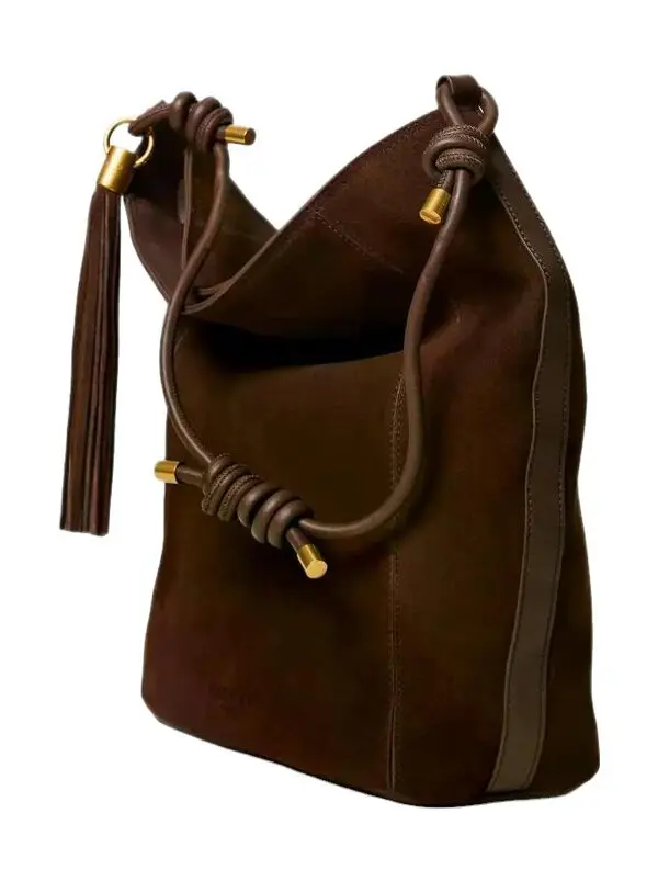 TWINSET Suede Bucket Bag - Brown