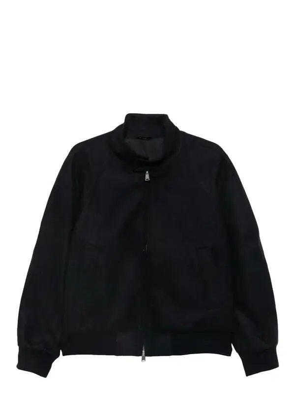 Fendi Ff Logo-patch Blouson Jacket - Black