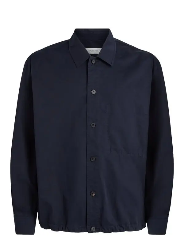 LE17SEPTEMBRE Drawstring-hem Overshirt - Navy