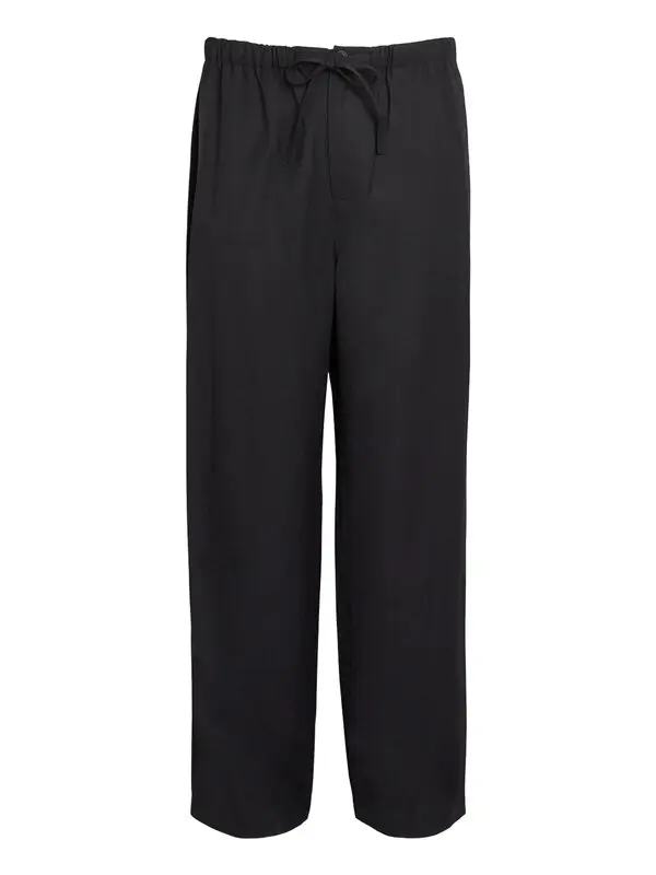 LE17SEPTEMBRE Wool-blend Drawstring Trousers - Black