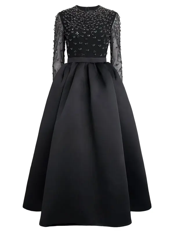 Huishan Zhang Embellished Eloise Midi Dress - Black
