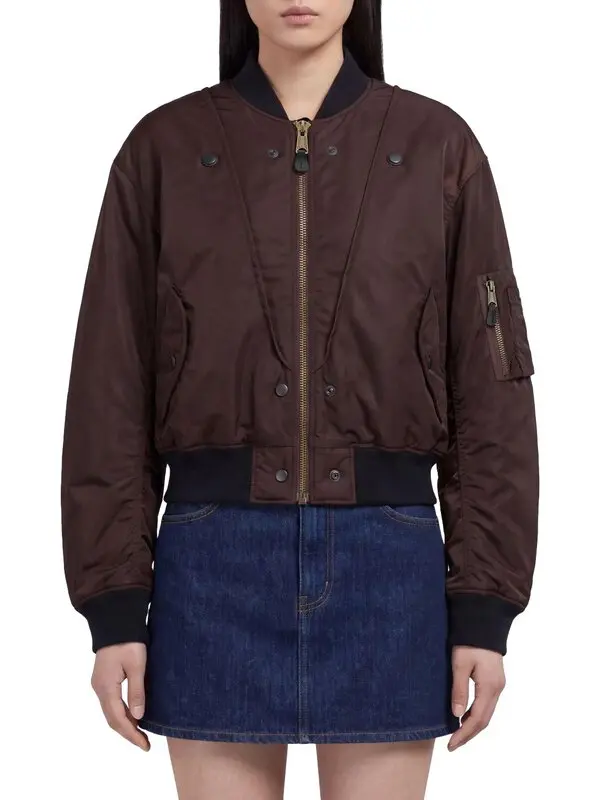MAISON MARGIELA Reversible Quilted Nylon Bomber Jacket - Brown