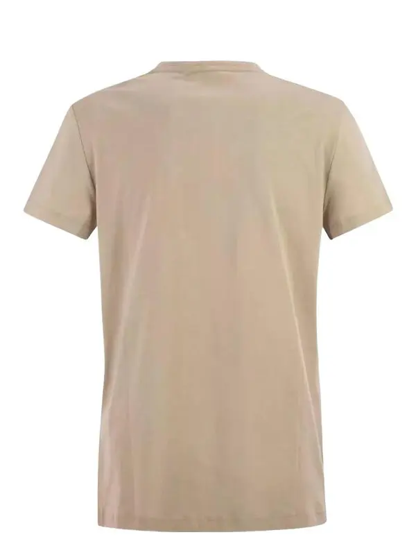 Max Mara Logo-embroidered T-shirt - Neutrals